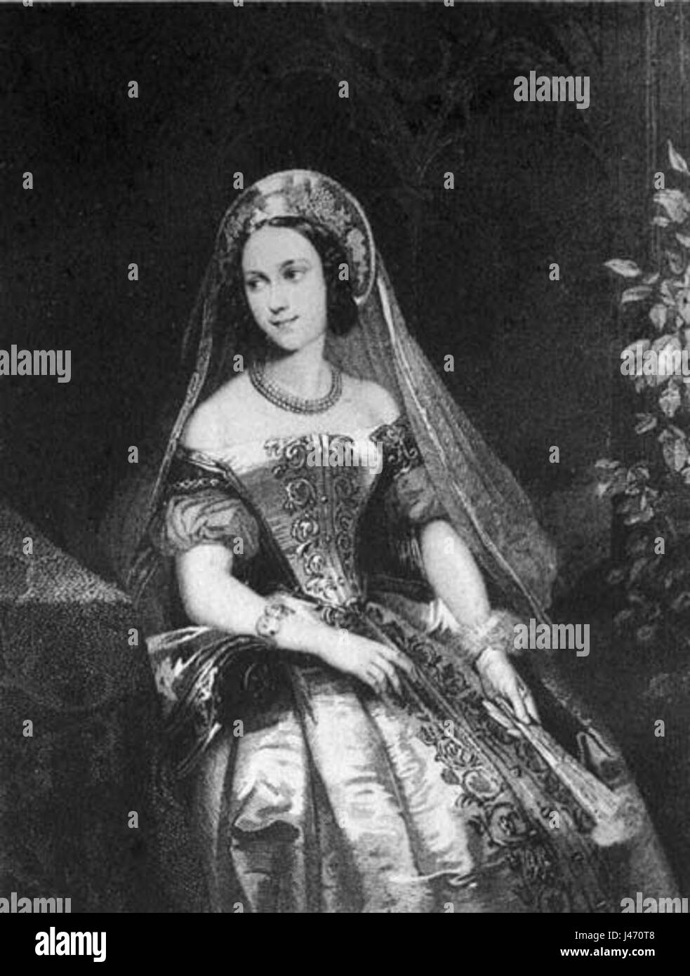 Portrait of Lydia Alexandrovna Mikhailovskaya-Danilevskaya, engraved by ...