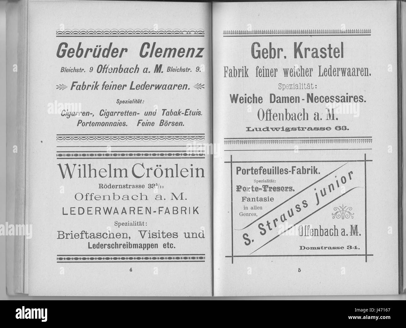 OF L Schmidt 1895 4 04 Stock Photo - Alamy