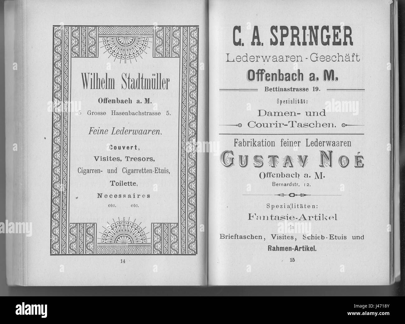 OF L Schmidt 1895 4 14 Stock Photo - Alamy