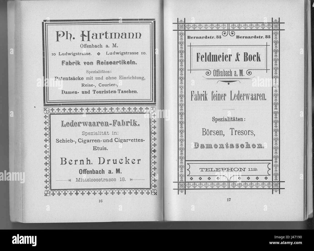 OF L Schmidt 1895 4 16 Stock Photo - Alamy