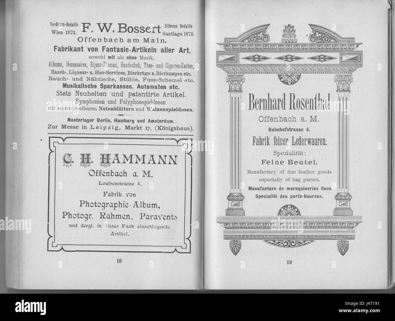 OF L Schmidt 1895 4 18 Stock Photo - Alamy