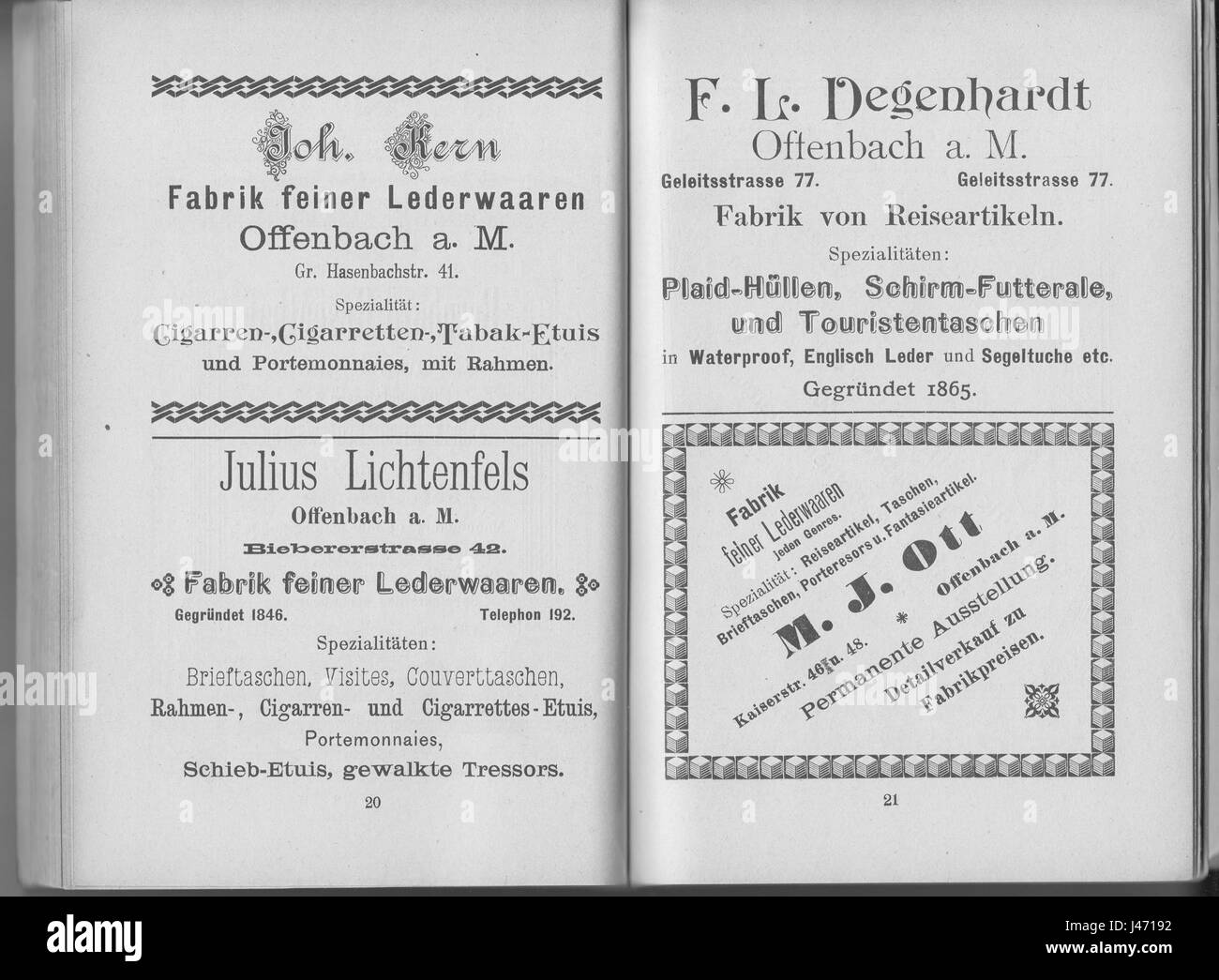 OF L Schmidt 1895 4 20 Stock Photo - Alamy