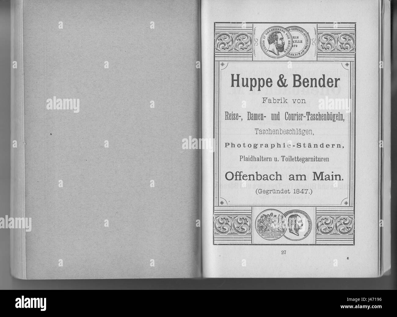 OF L Schmidt 1895 4 27 Stock Photo - Alamy