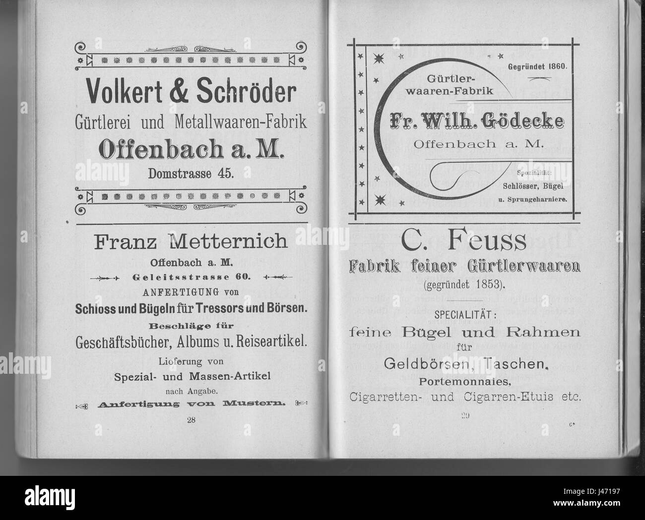 OF L Schmidt 1895 4 28 Stock Photo - Alamy