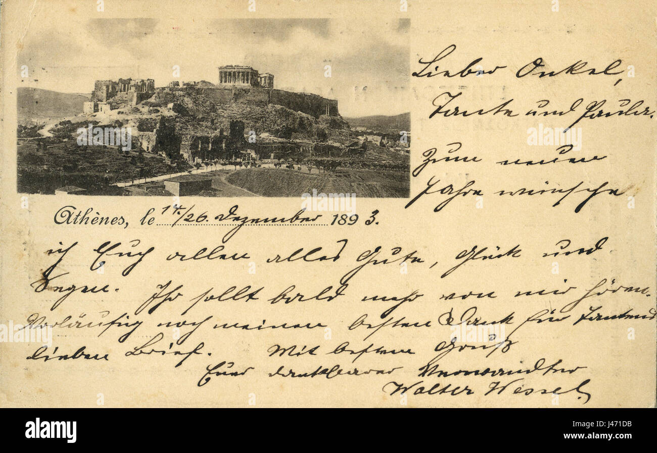 The oldest Greek postcard, a historical artifact, provides insight into ...