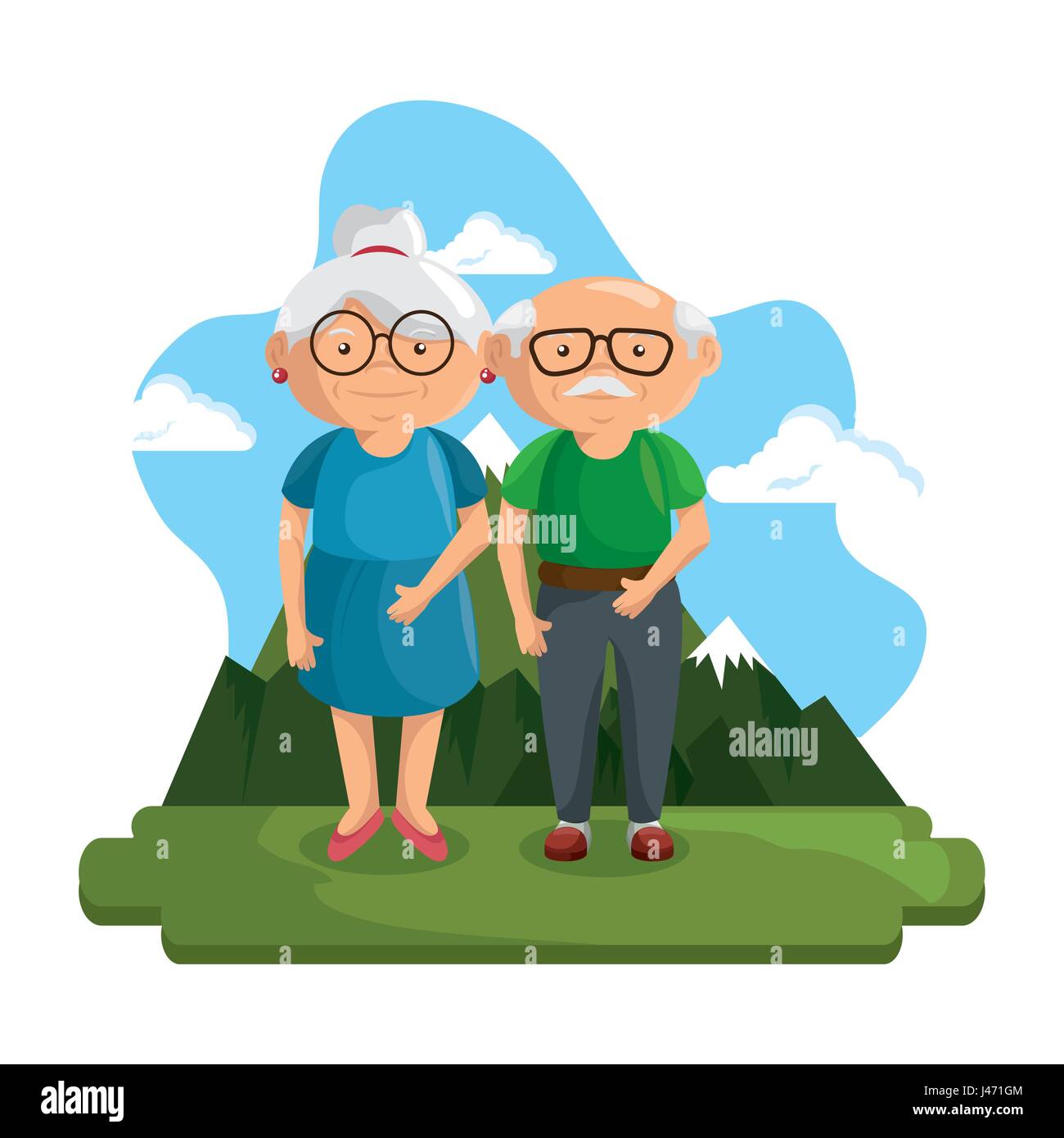 Happy grandparents icon Stock Vector Image & Art - Alamy