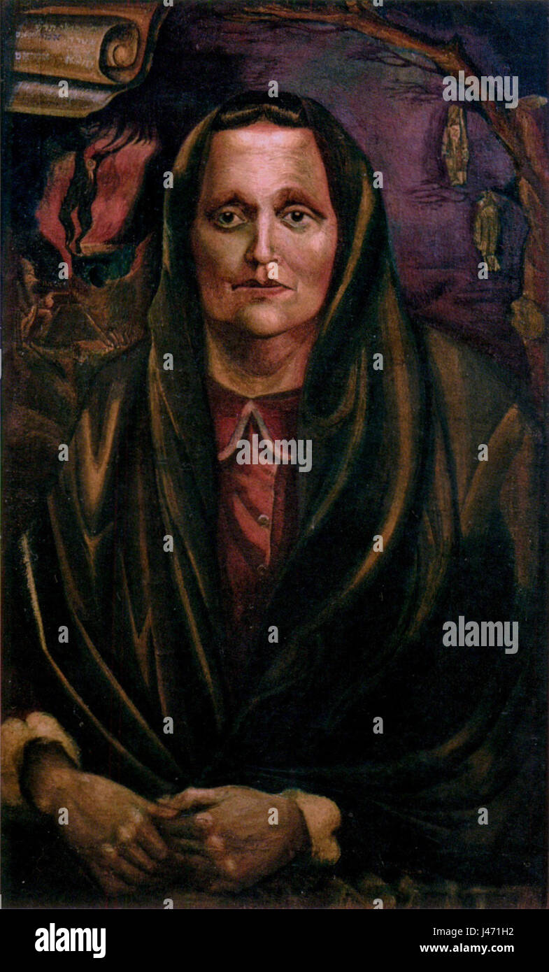 'Mother' is a painting by Manuil Shechtman, a Jewish artist known for ...