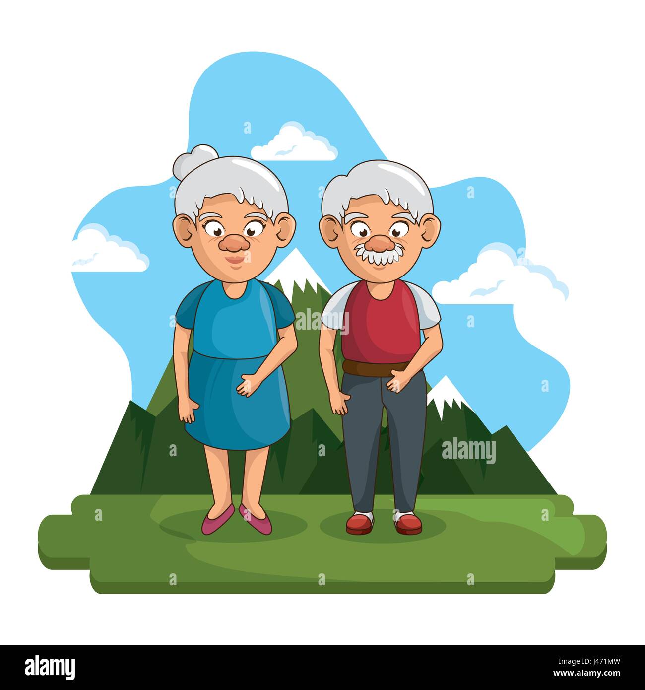 Grandparents grey Cut Out Stock Images & Pictures - Alamy