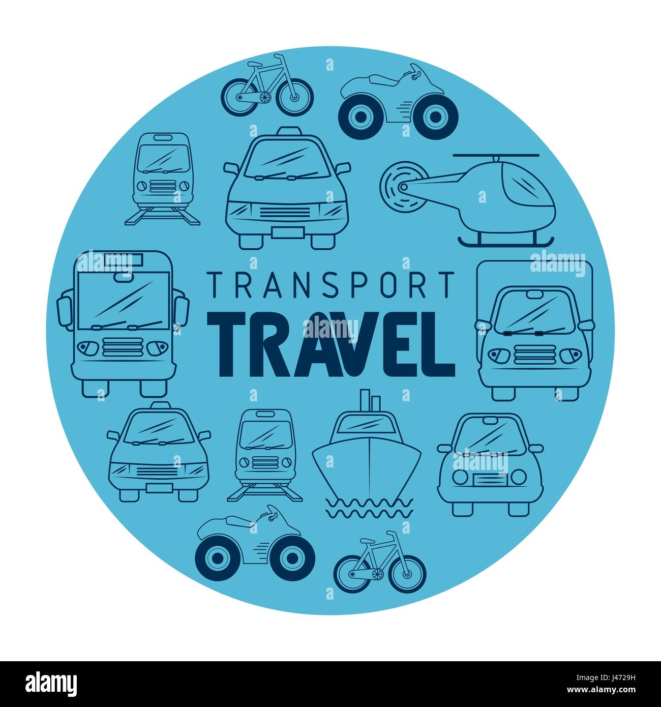 Modes of transportation icons hi-res stock photography and images - Alamy