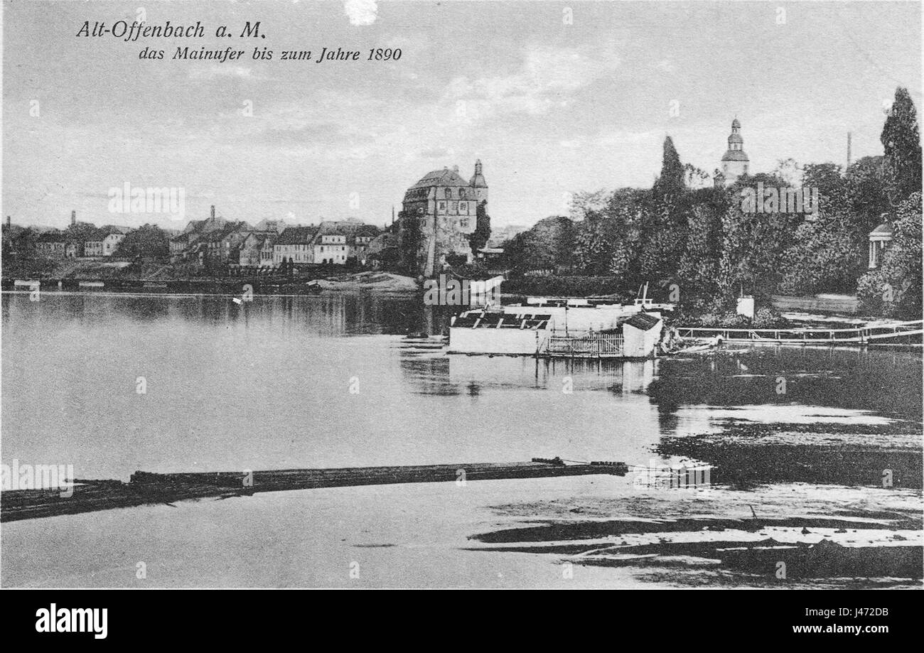 OF Mainufer O 1885 Stock Photo - Alamy