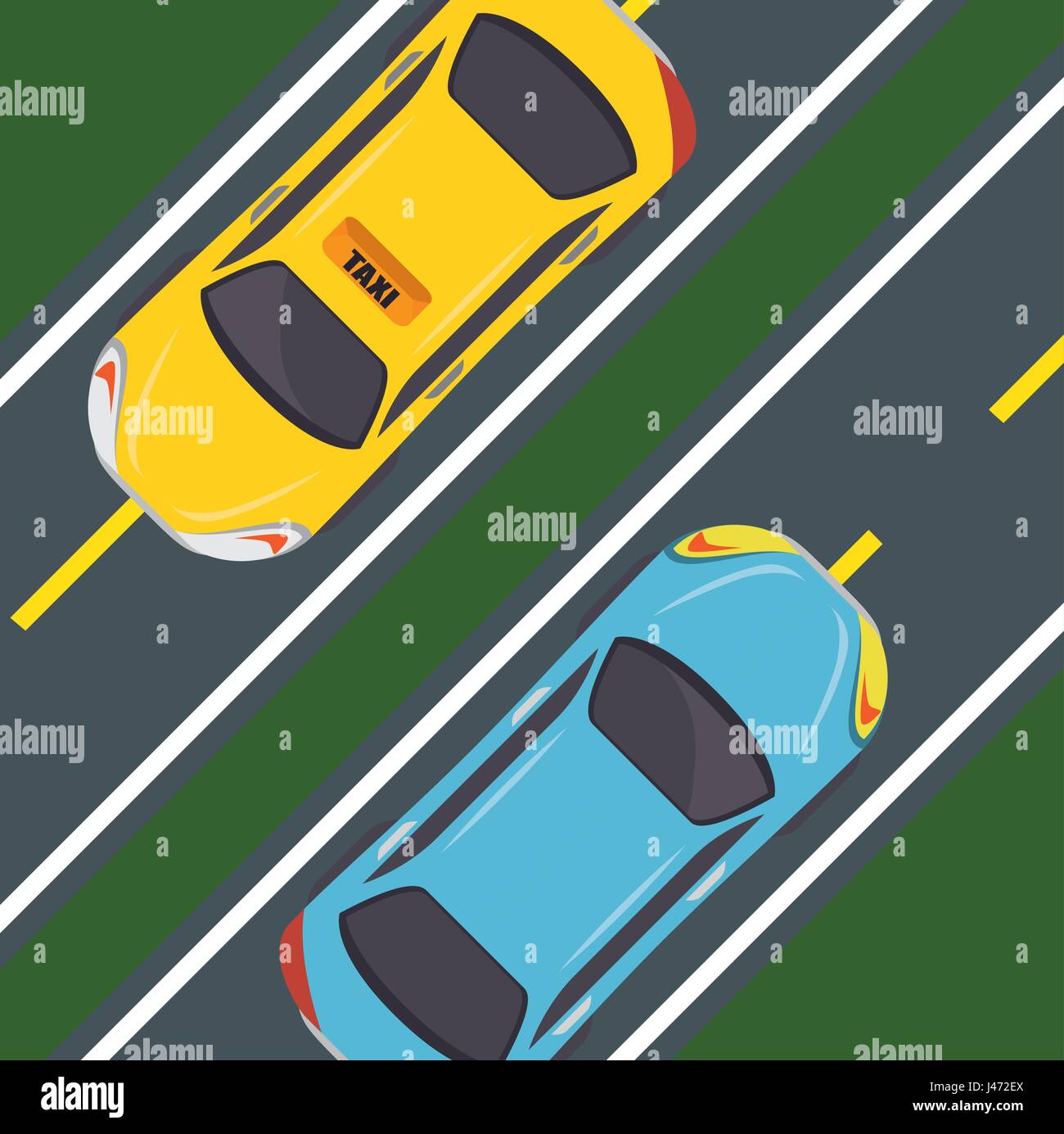 Cars seen from above design Stock Vector Image & Art - Alamy