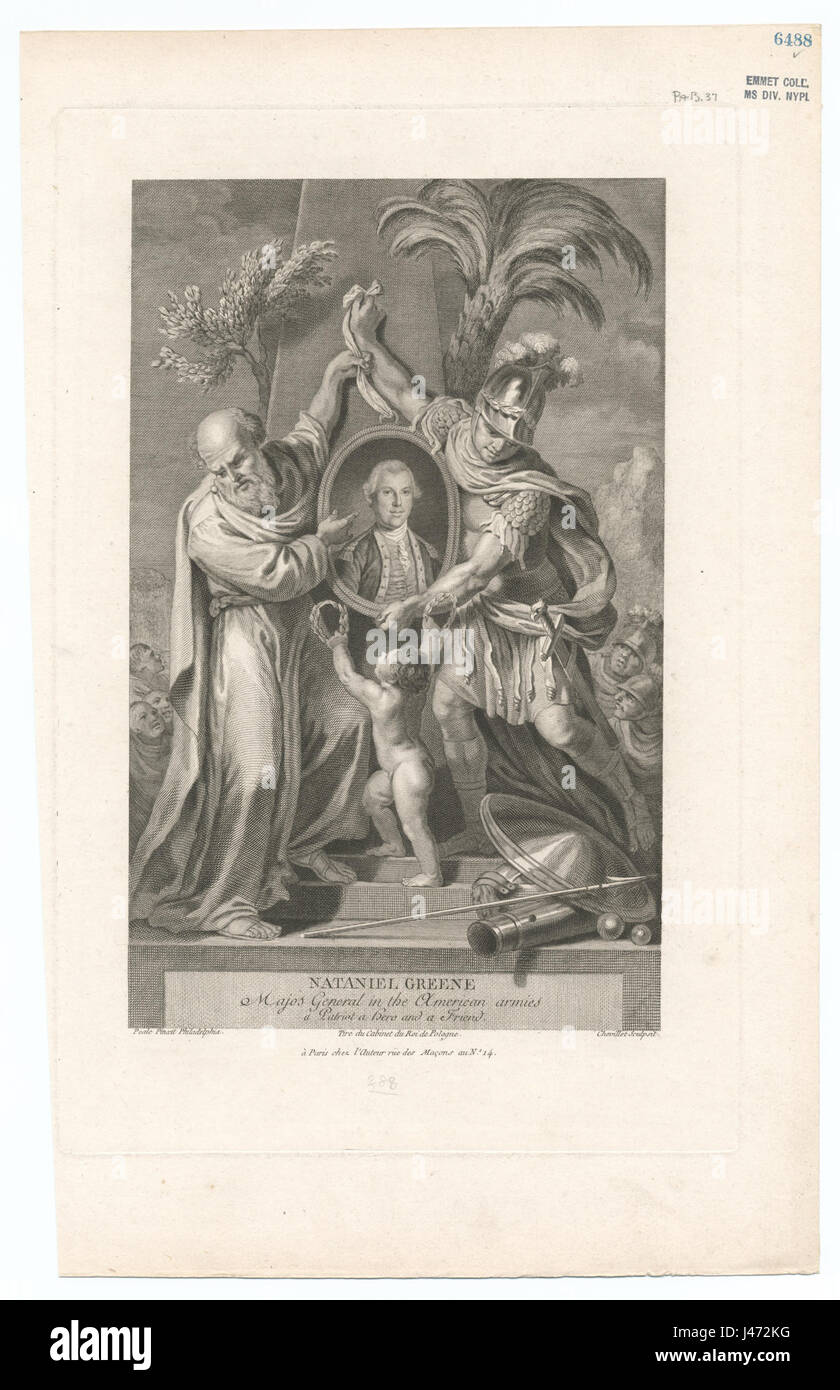 Nataniel (sic) Greene, Major General in the American armies, a patriot ...