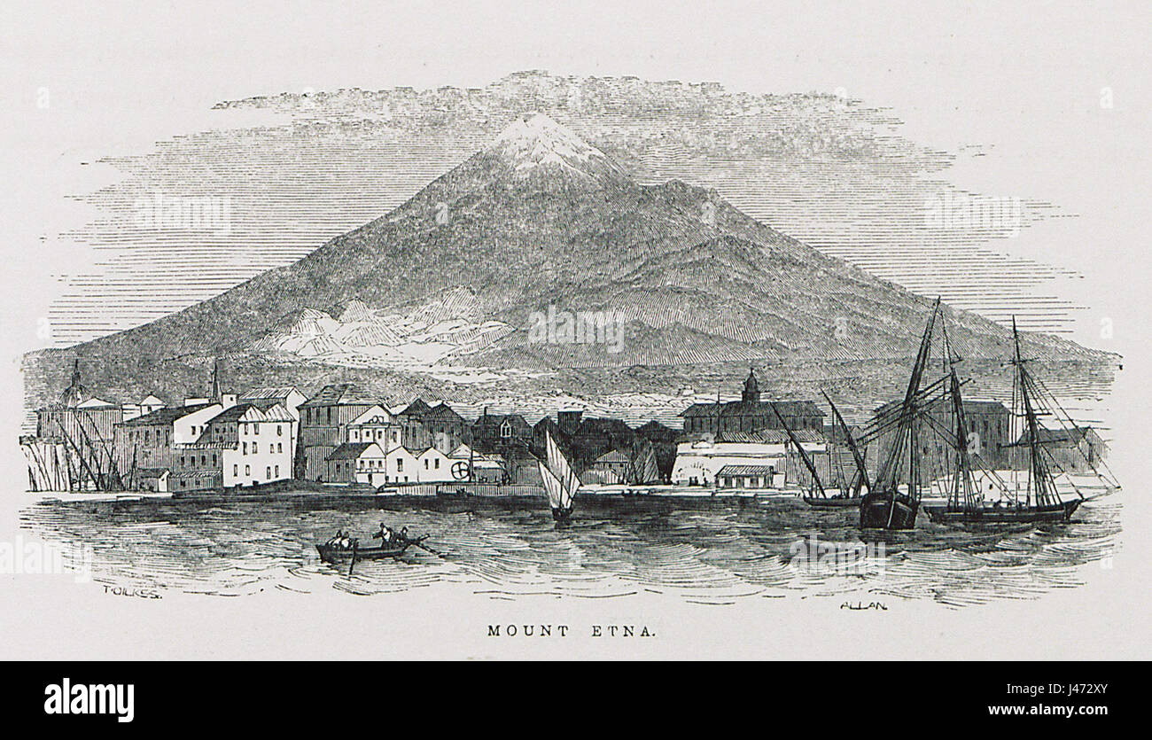 This image or document from 1843 by Allan John H depicts Mount Etna ...