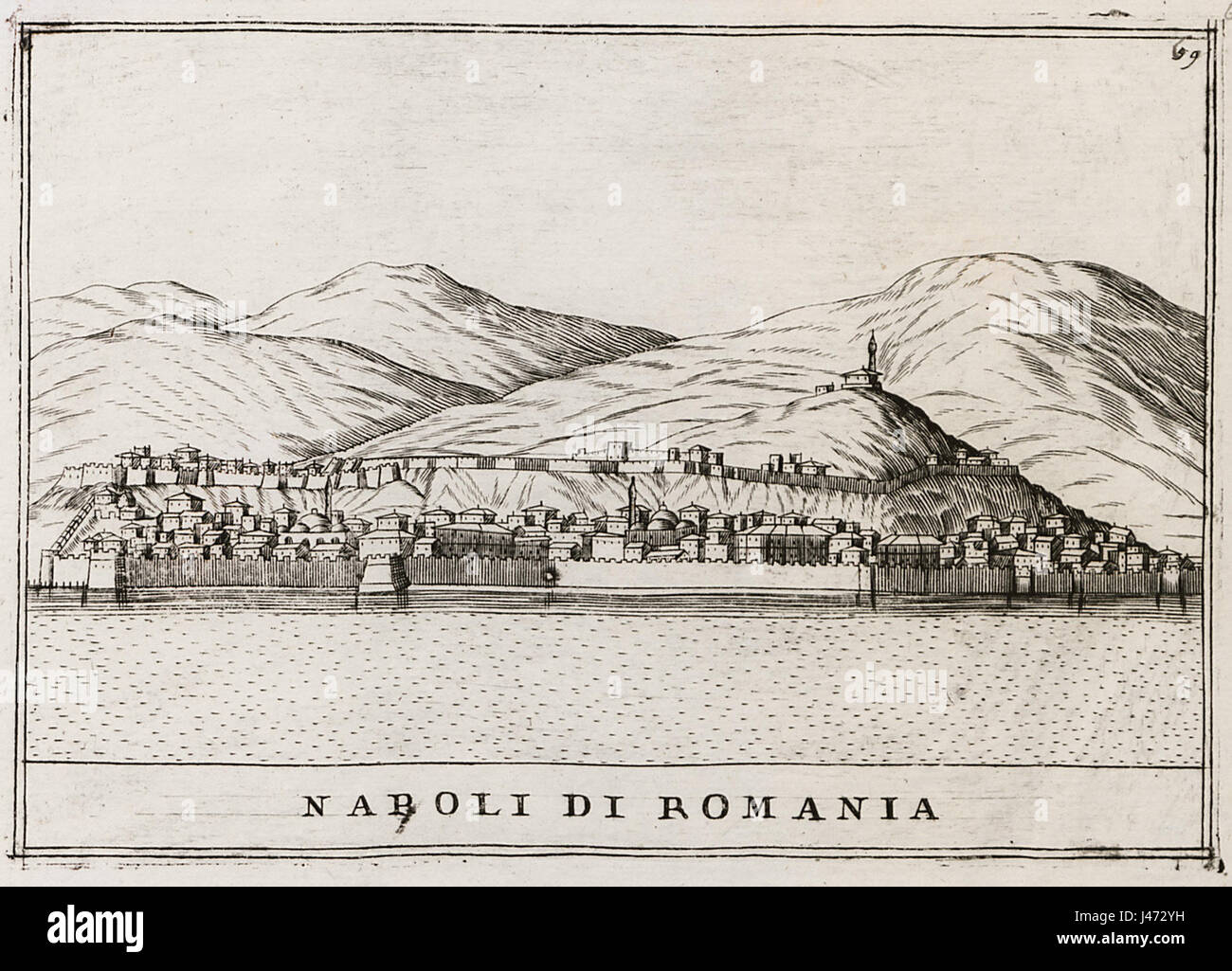 The 1686 map 'Napoli di Romania' by Vincenzo Coronelli illustrates the ...