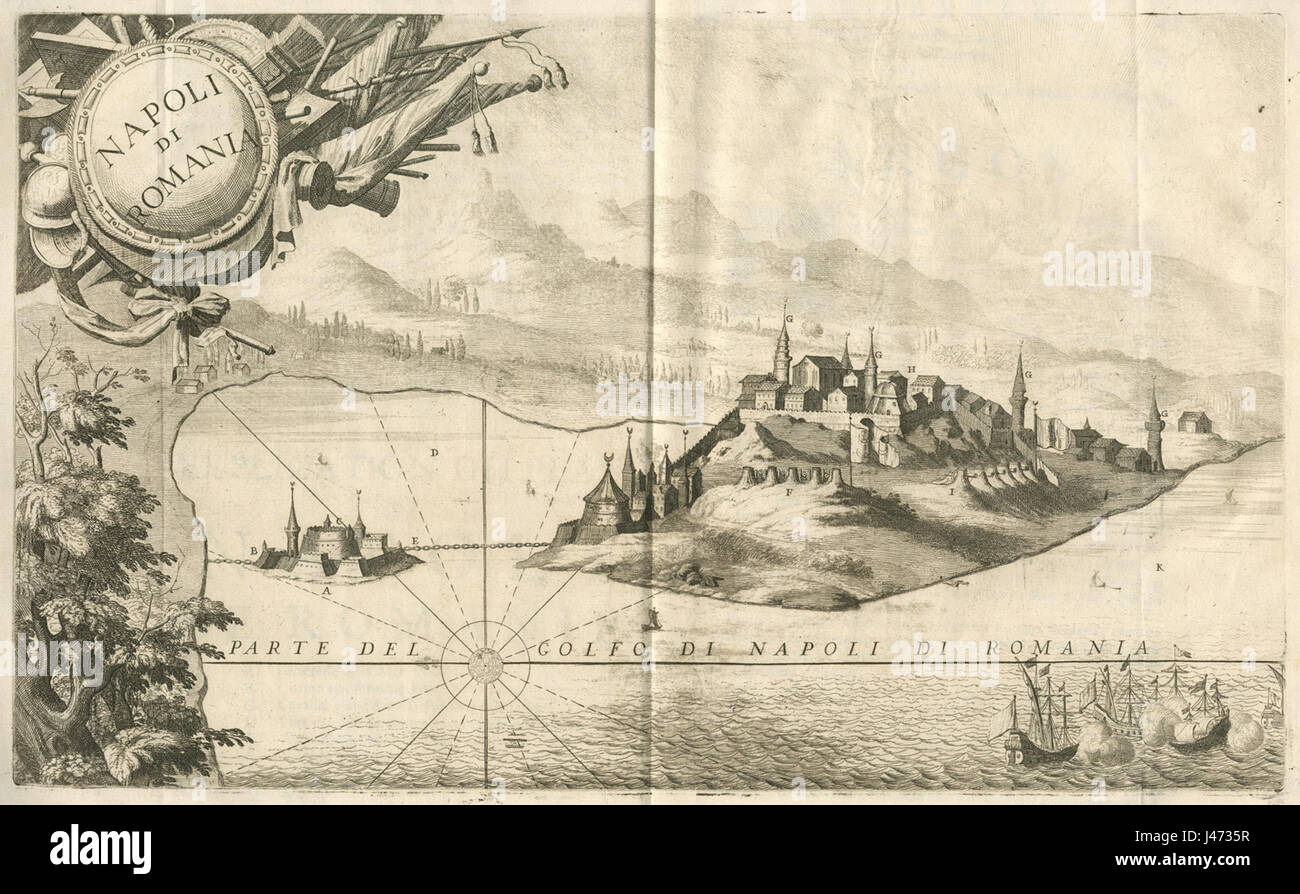 Napoli di Romania is a historical map by Vincenzo Coronelli, created in ...