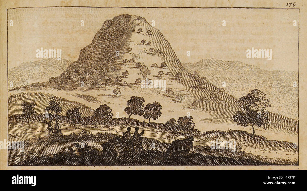 The painting 'Montagne de Thabor' by Cornelis de Bruyn from 1714 ...