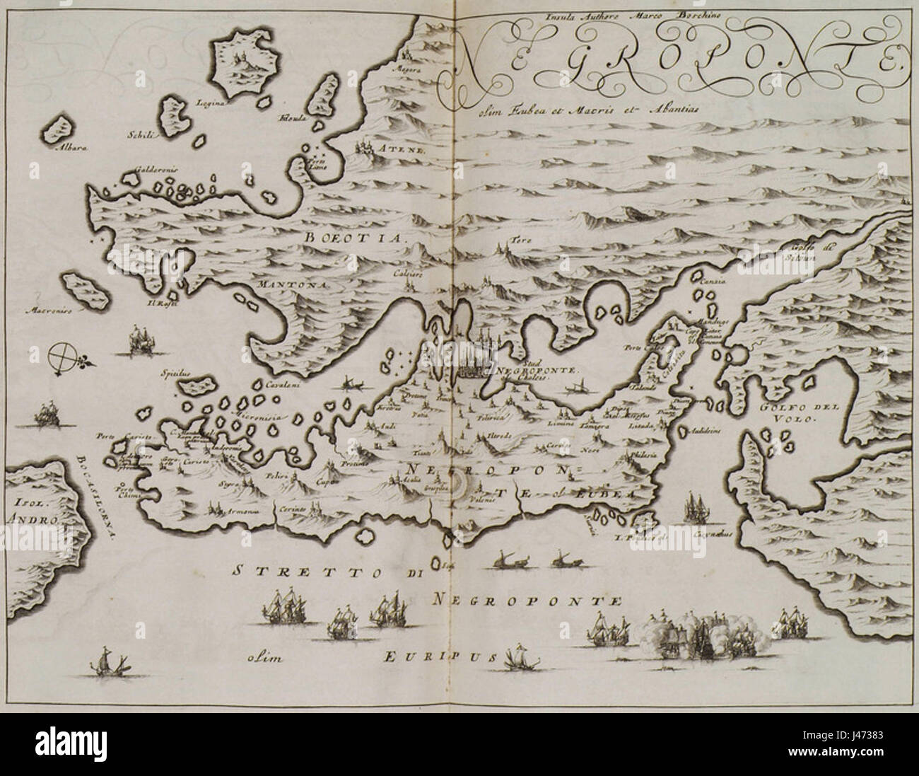 Euboea map hi-res stock photography and images - Alamy