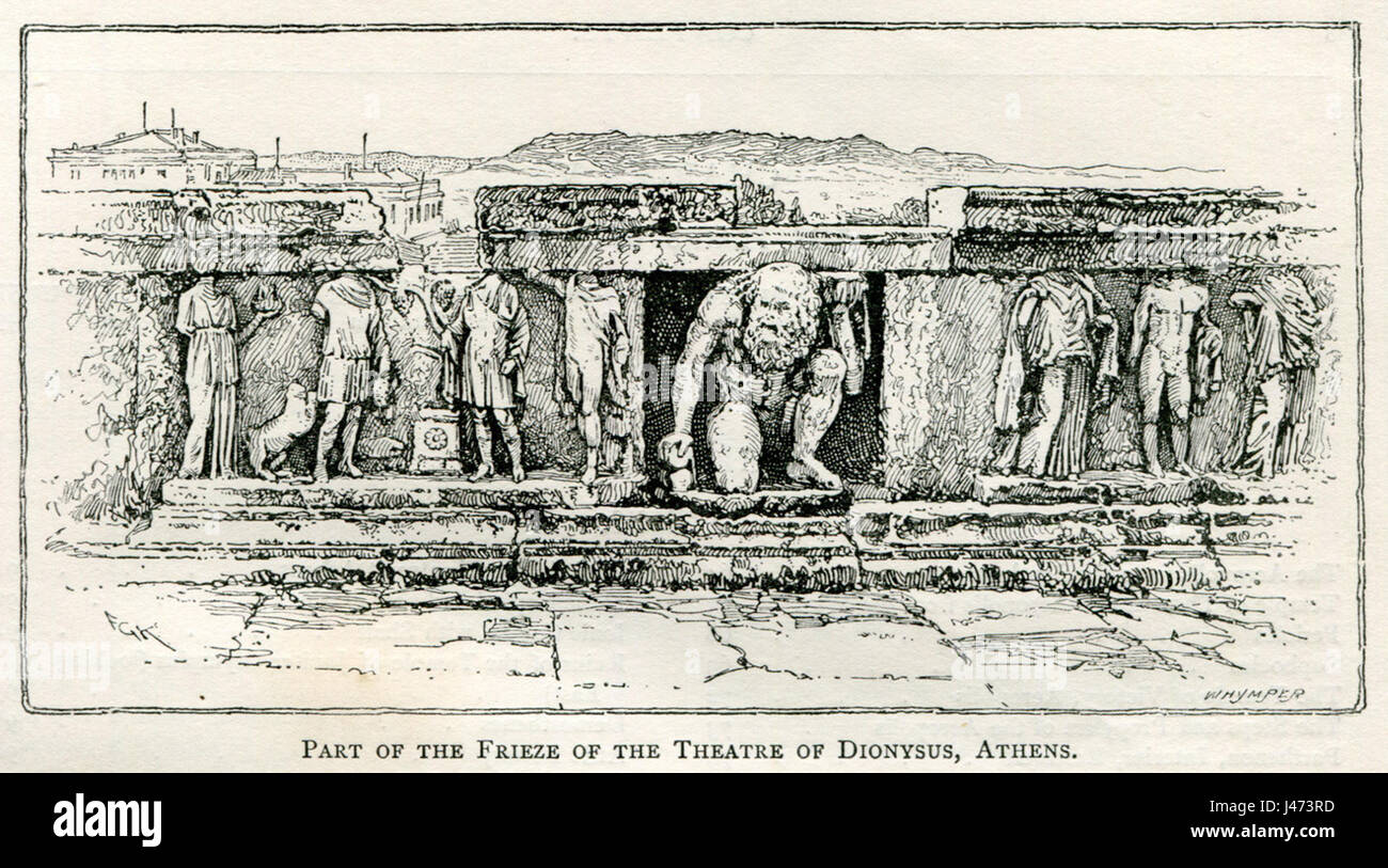 This describes a section of the frieze from the ancient Theatre of ...