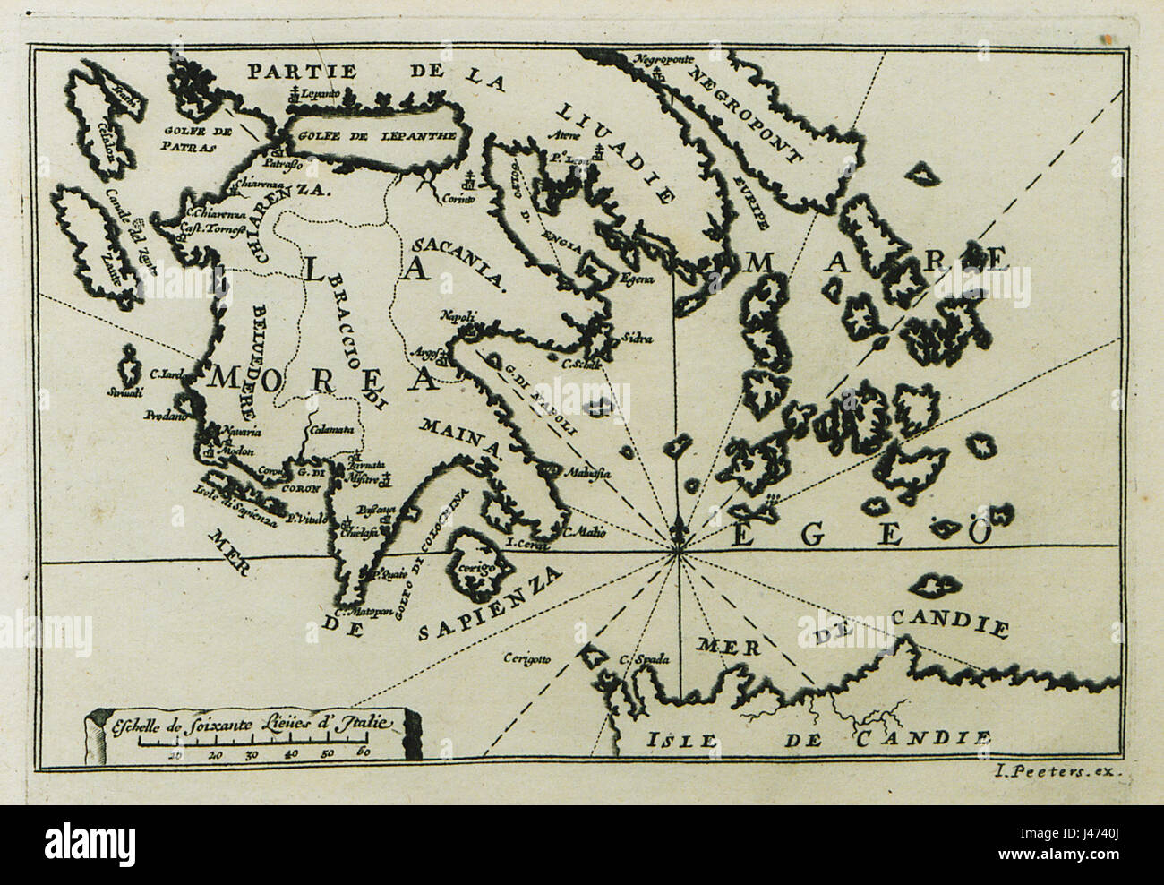 Morea map hi-res stock photography and images - Alamy