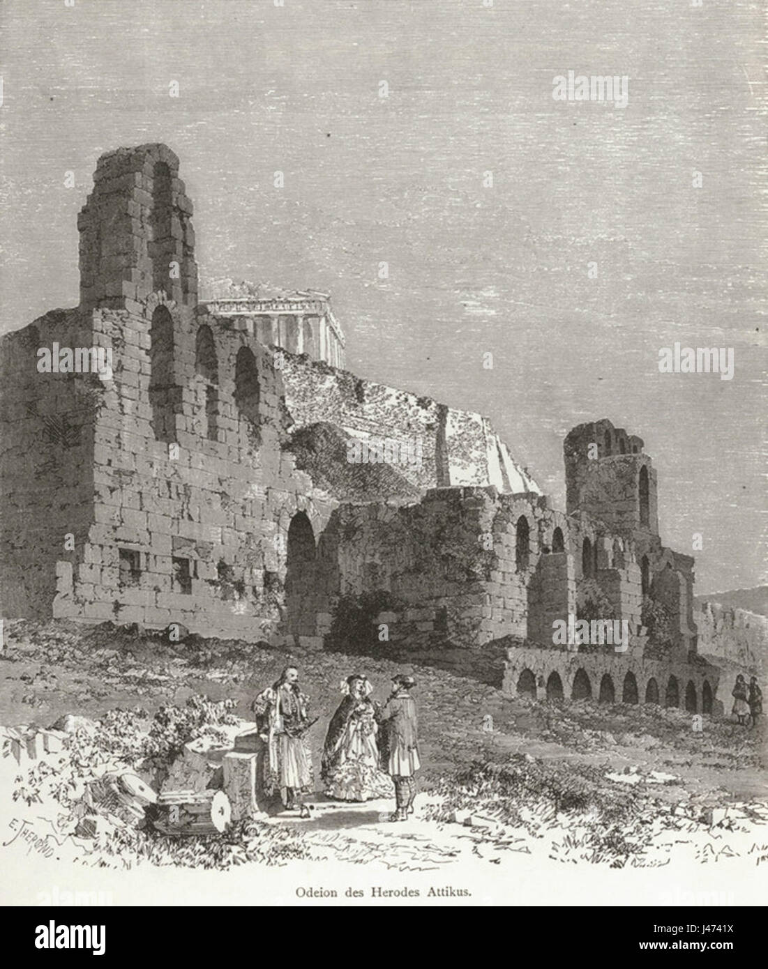 The Odeion of Herodes Atticus, an ancient Greek theater located in ...