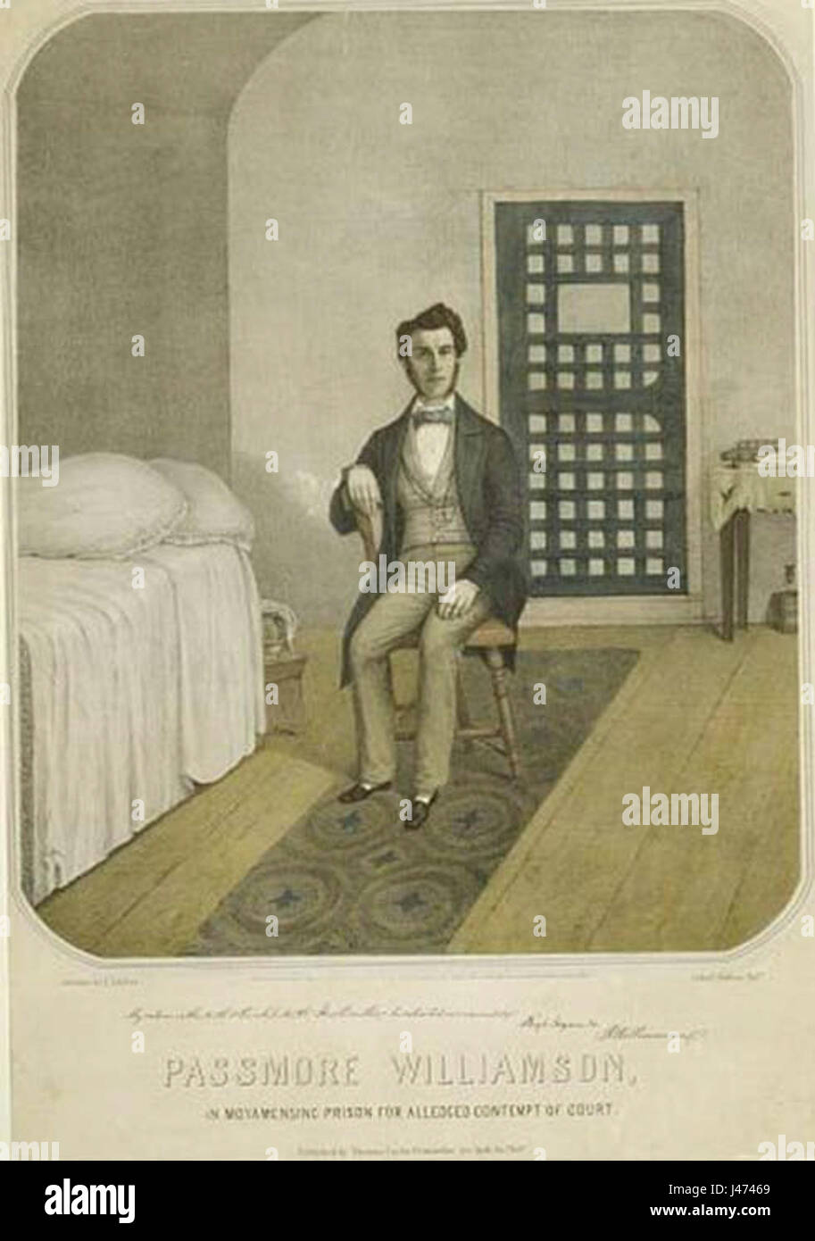 Passmore Williamson in Moyamensing Prison 1855 Stock Photo - Alamy