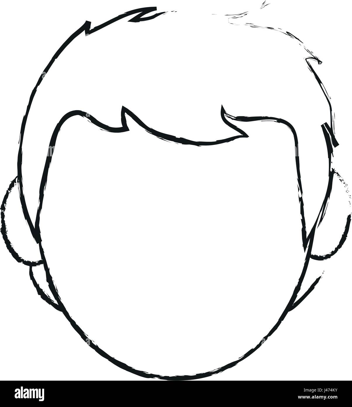 blurred silhouette cartoon front view faceless front view man with ...