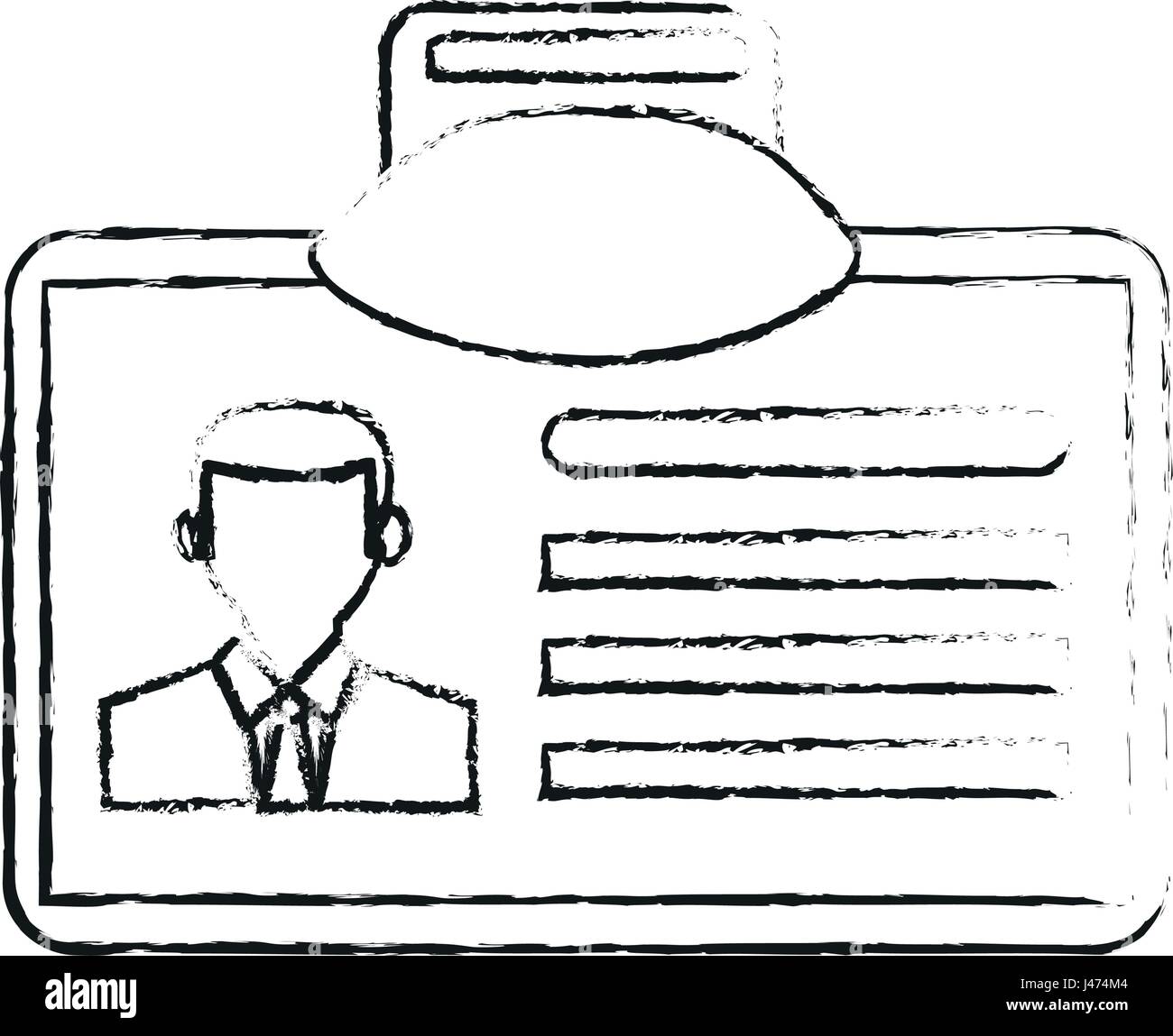 Identity card cartoon photo Stock Vector Images - Alamy