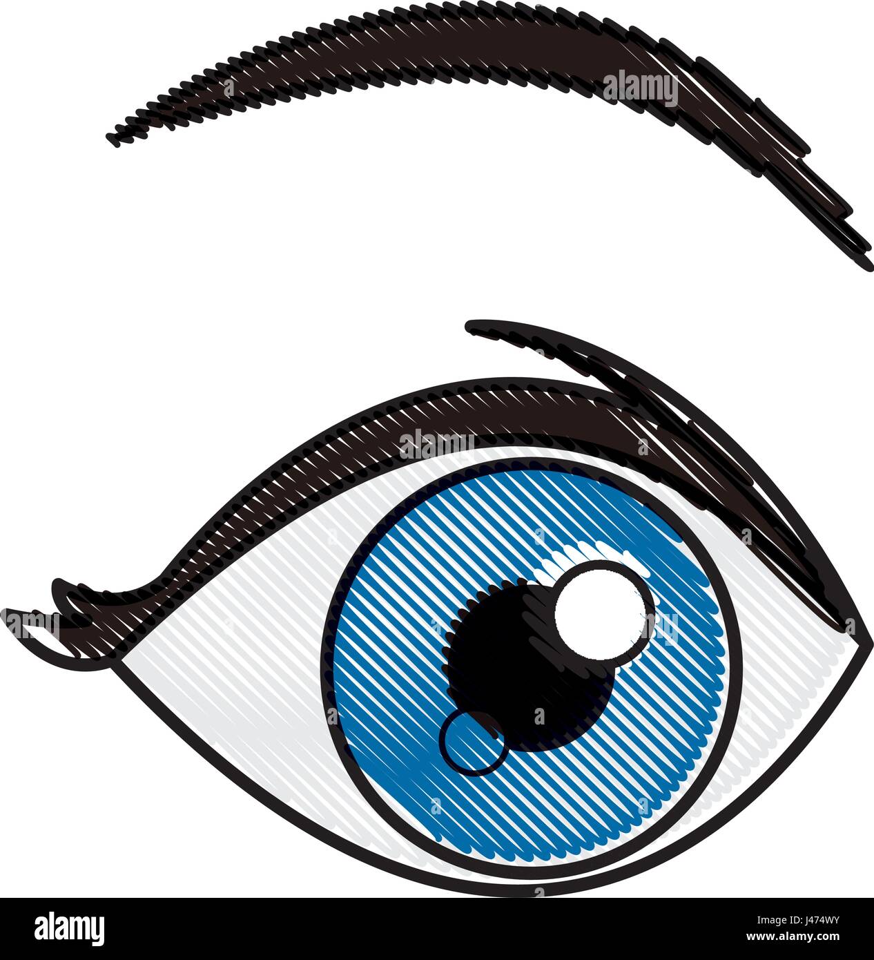 drawing blue eye vision optical design Stock Vector Image & Art - Alamy