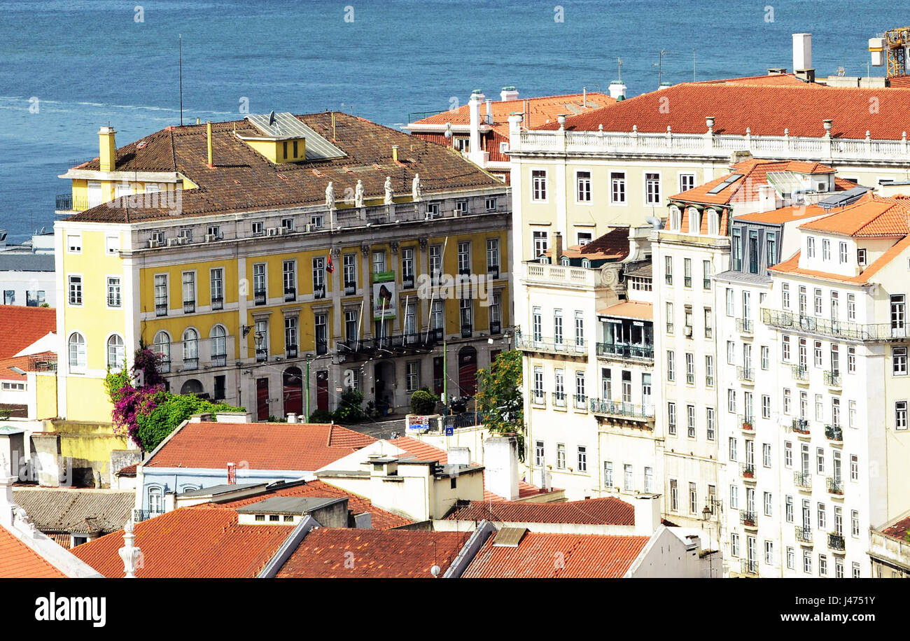 Beautiful old buildings in Lisbon, Portugal Stock Photo - Alamy