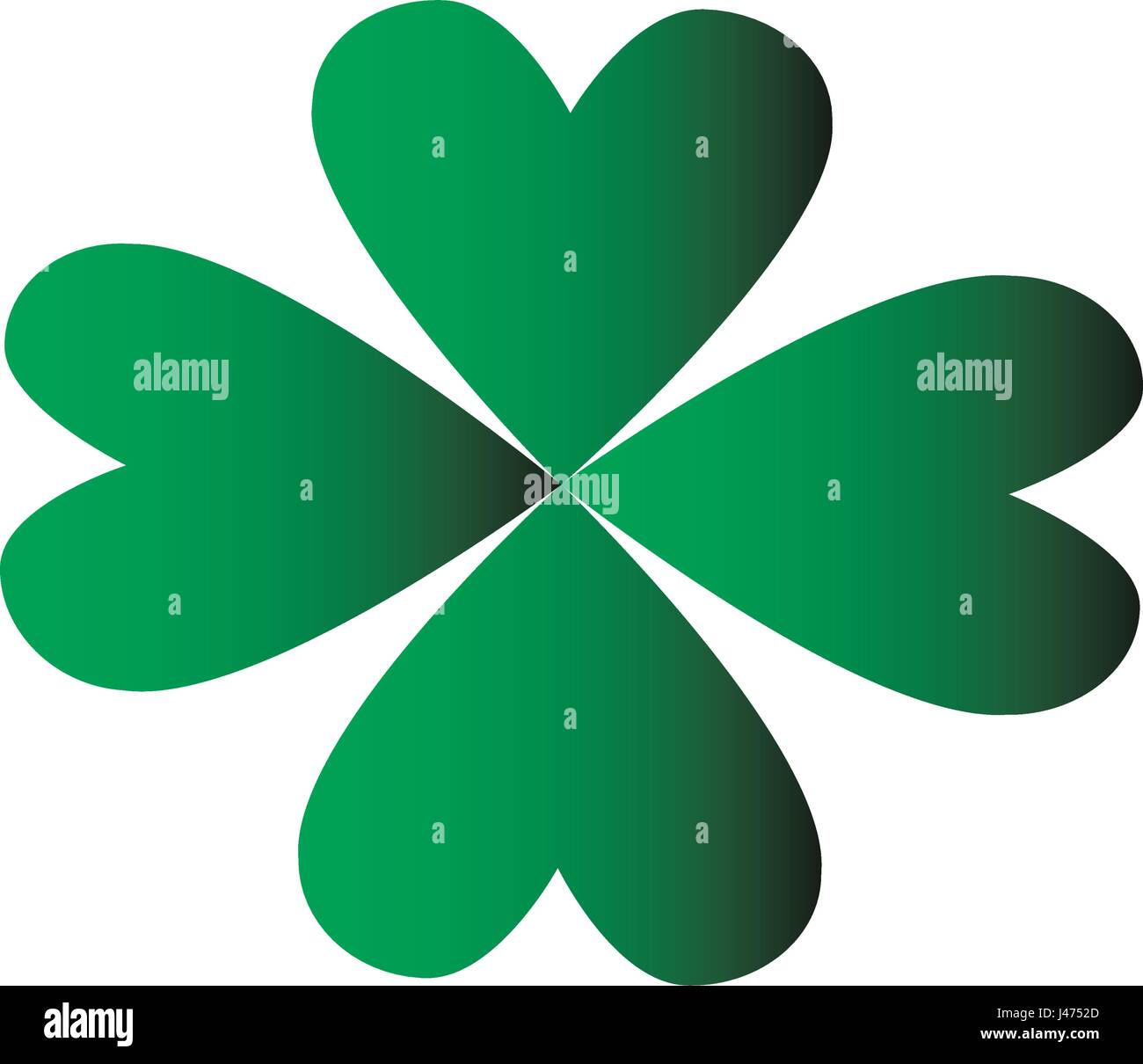 st patricks day celebration four-leaf clover image Stock Vector Image ...