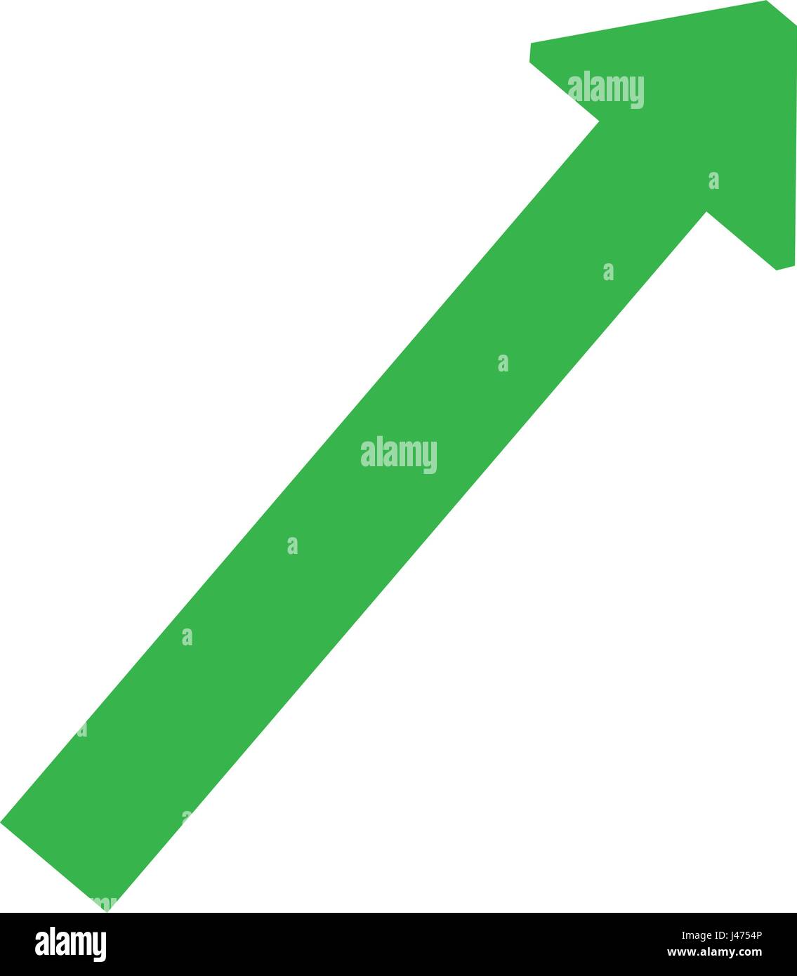 growing business arrow on white background, profit green arrow Stock ...