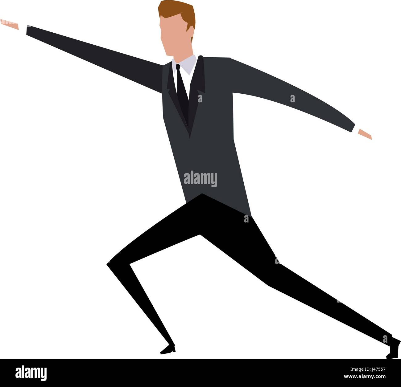cartoon businessman in suit successful professional. vector ...