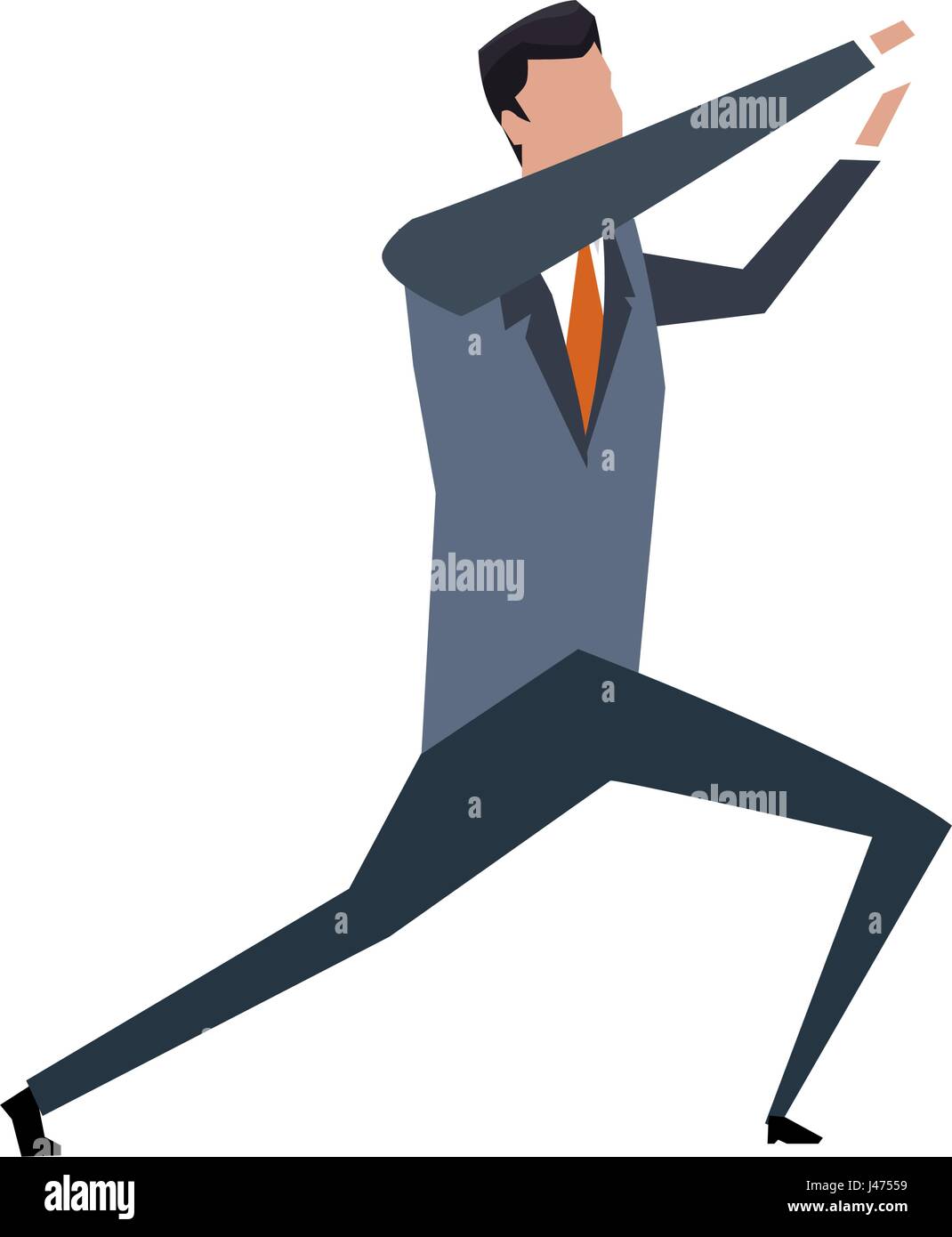 cartoon businessman in suit successful professional. vector ...