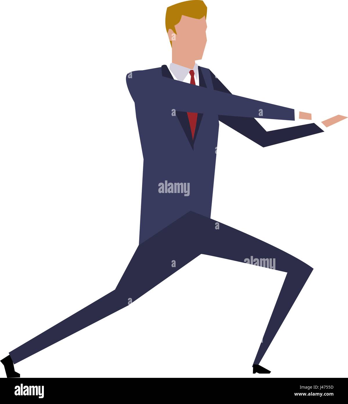 cartoon businessman in suit successful professional. vector ...