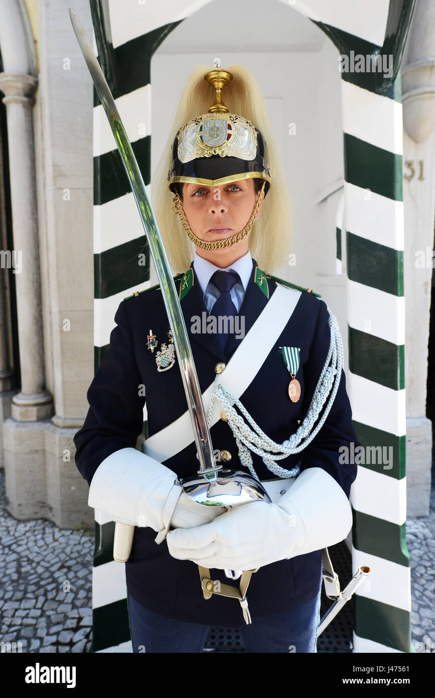 Portrait of a Portuguese National Republican Guard soldier at the ...