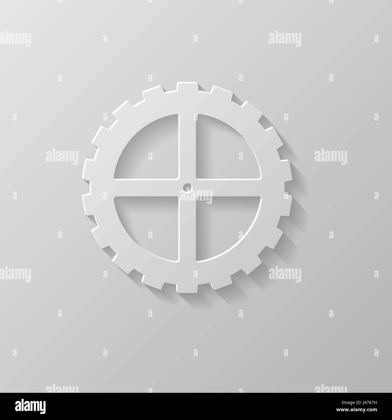 Gear icon on a grey background. Vector illustration Stock Vector Image ...