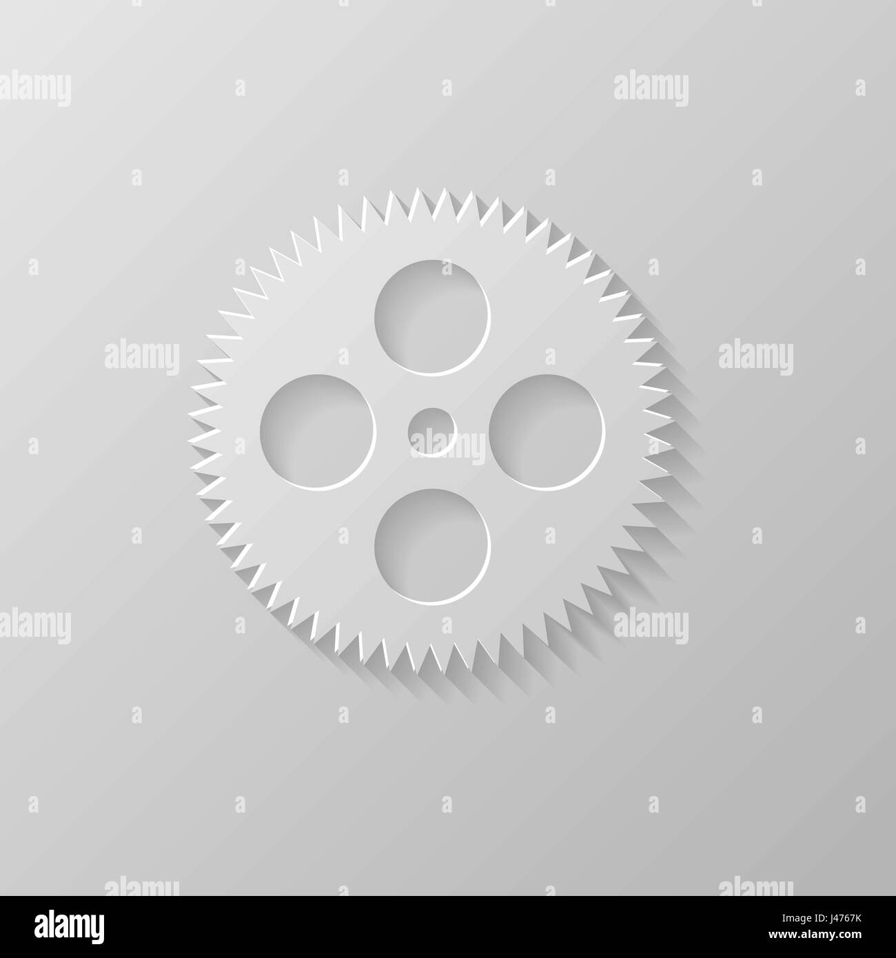 Gear icon on a grey background. Vector illustration Stock Vector Image ...