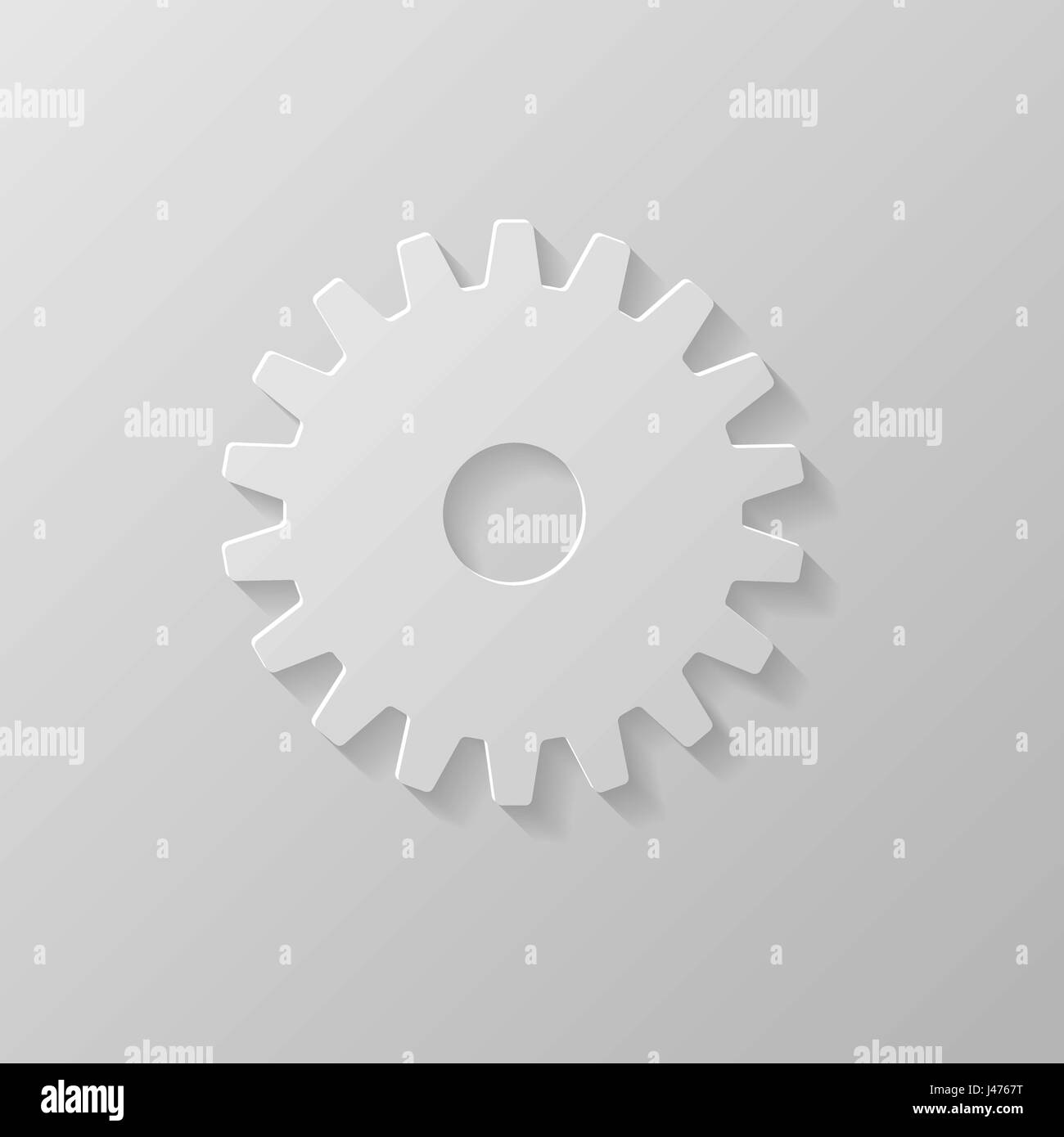 Gear icon on a grey background. Vector illustration Stock Vector Image ...