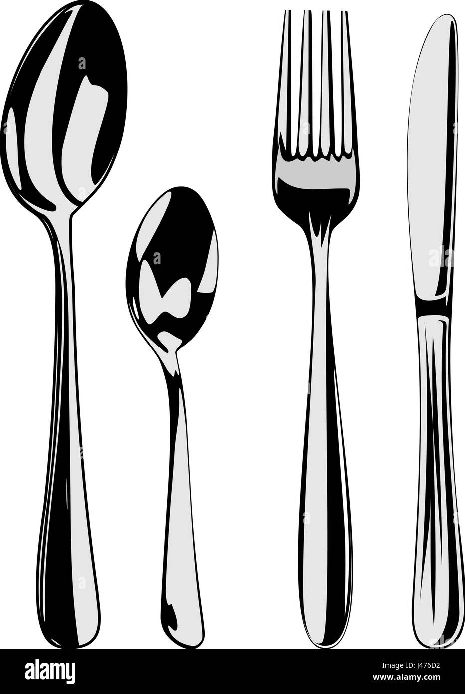 Cutlery set vector illustration Stock Vector Image & Art - Alamy