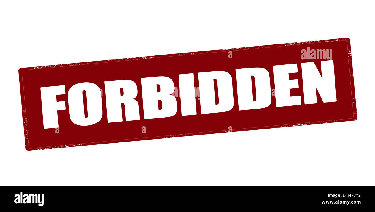 Stamp with word forbidden inside, vector illustration Stock Photo - Alamy