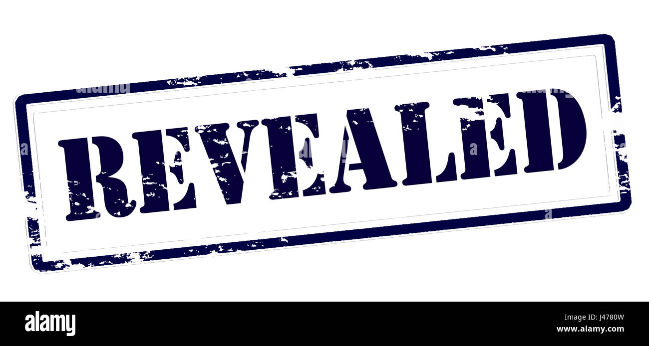 Stamp with word revealed inside, vector illustration Stock Photo - Alamy