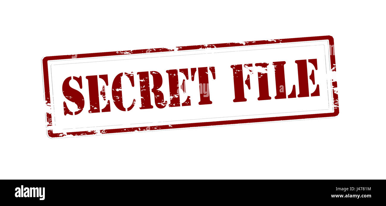 Stamp with text secret file inside, vector illustration Stock Photo - Alamy
