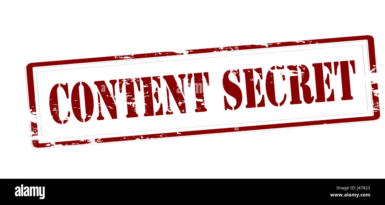 Stamp with text content secret inside, vector illustration Stock Photo ...