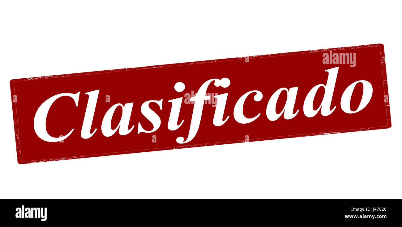 Stamp with word classified inside Cut Out Stock Images & Pictures - Alamy