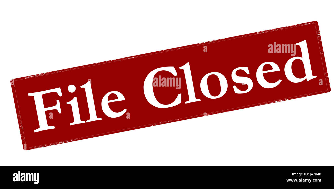 Stamp with text file closed inside, vector illustration Stock Photo - Alamy