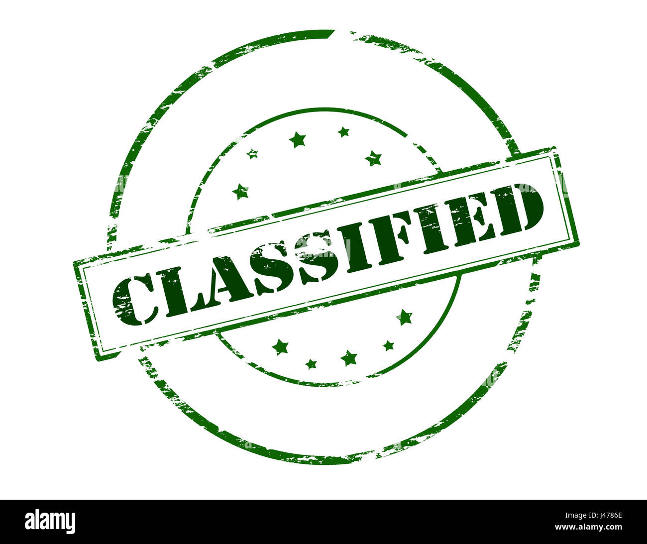 Stamp with word classified inside Cut Out Stock Images & Pictures - Alamy