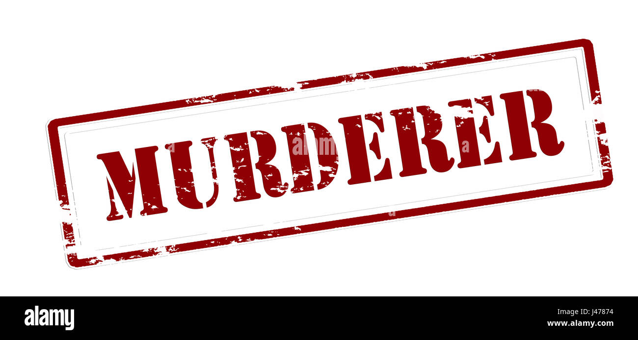 Stamp with word murderer inside, vector illustration Stock Photo - Alamy