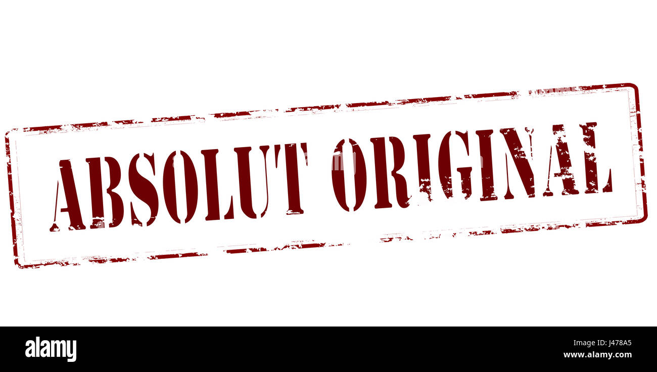 Stamp with text absolut original inside, vector illustration Stock ...