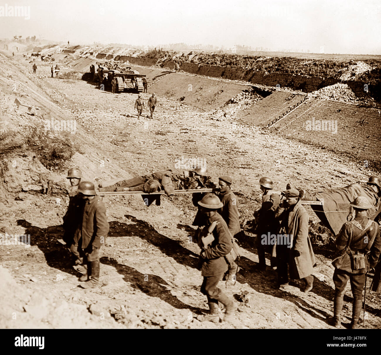 WW1 - Battle of Canal du Nord - Tanks of 'A' Company, 7th Battalion ...