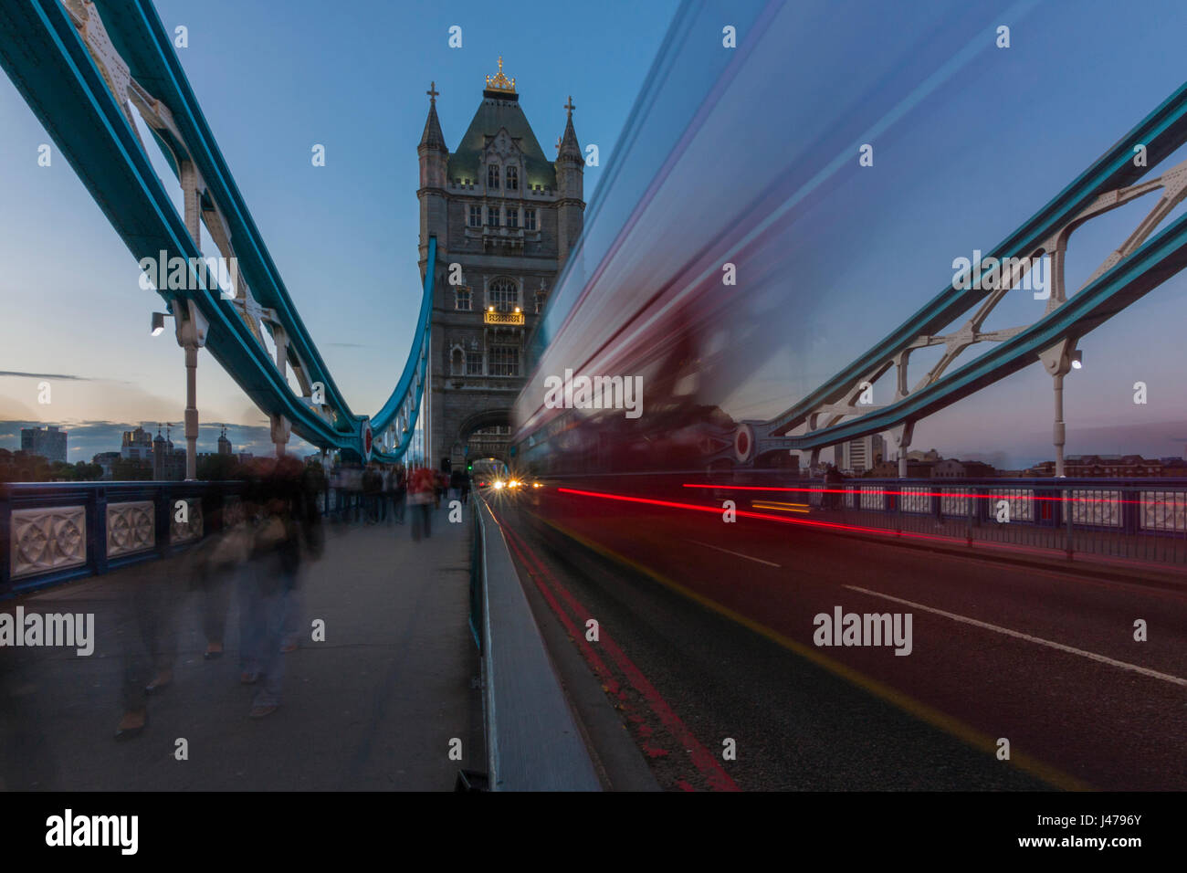 Traffic on Tower Bridge, London, England, United Kingdom marketplace ...